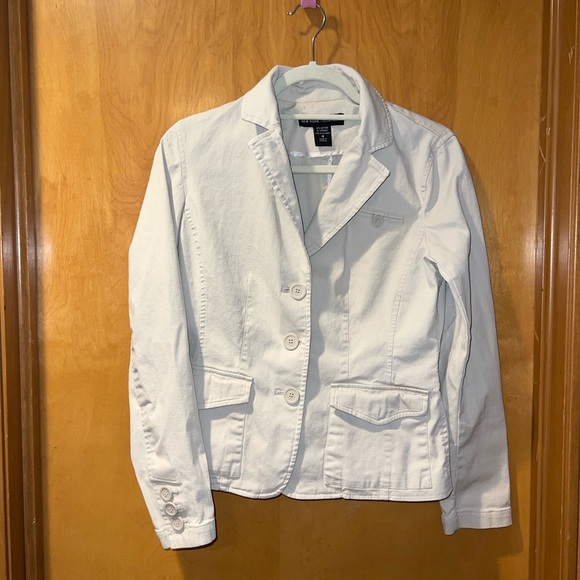 New York & Company | Jackets & Coats | Office Siren Tan Button Up ...